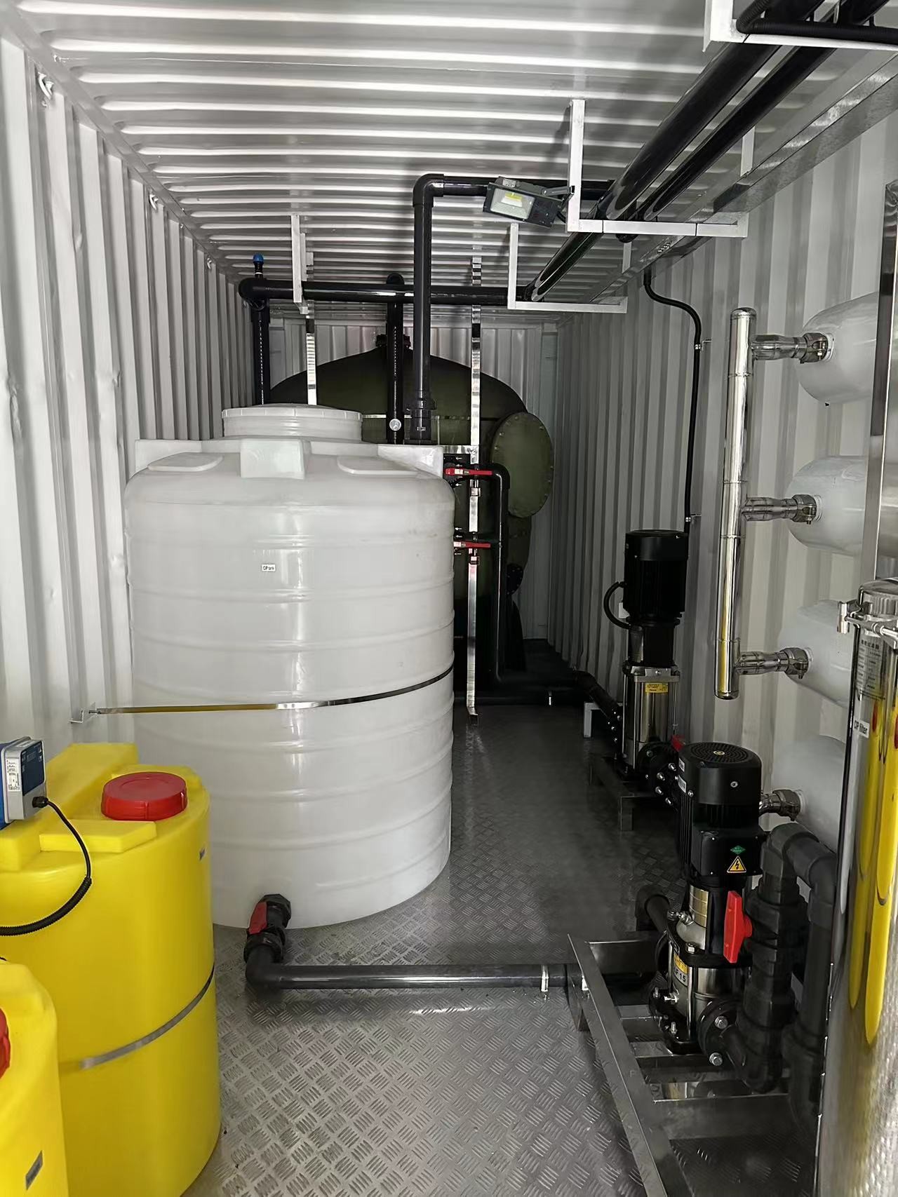 5-7 Stages Containerized RO System 38kw With Grundfos / CNP Pump